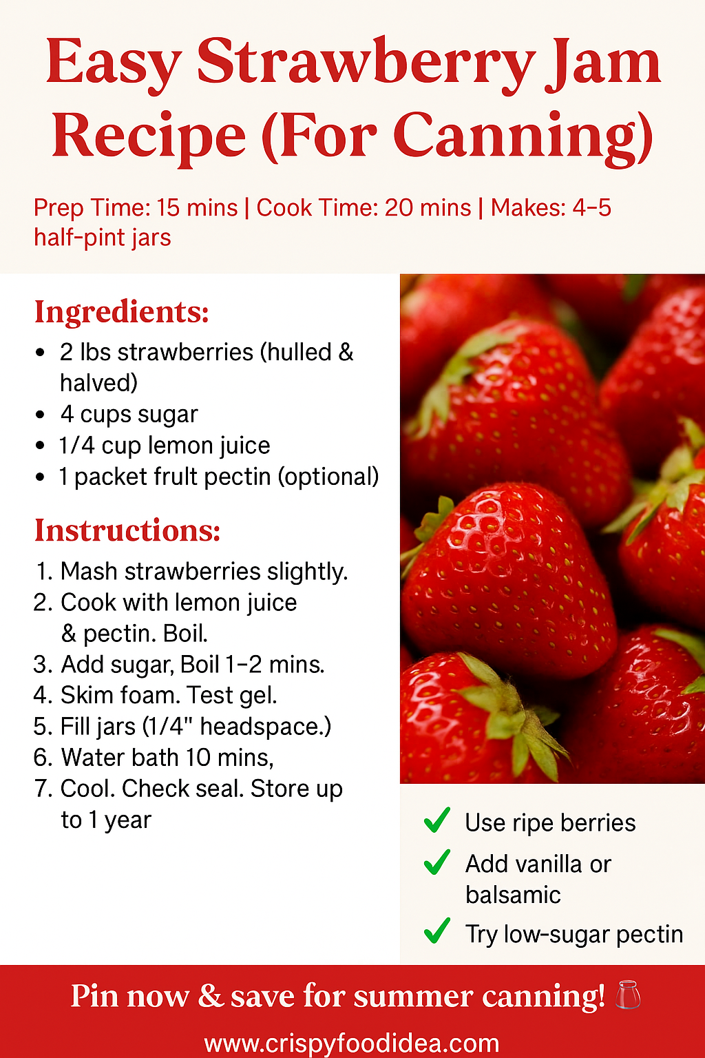 Easy Strawberry Jam Recipe (Perfect For Beginners!)
