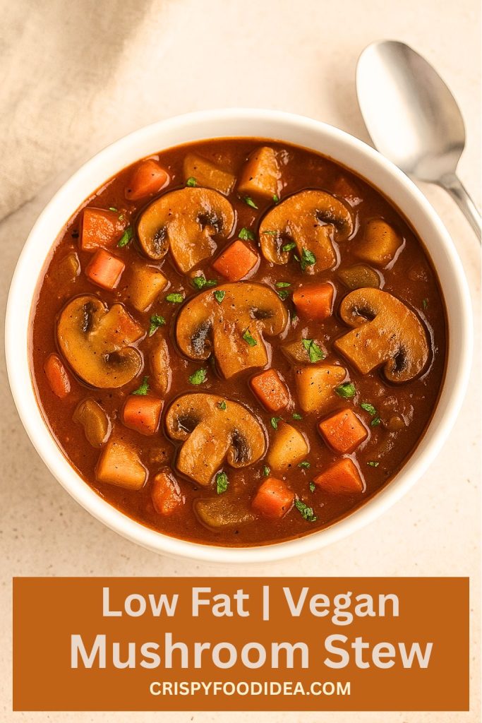 Low Fat Vegan Mushroom Stew (Under 200 Calories) | Healthy Oil-Free ...
