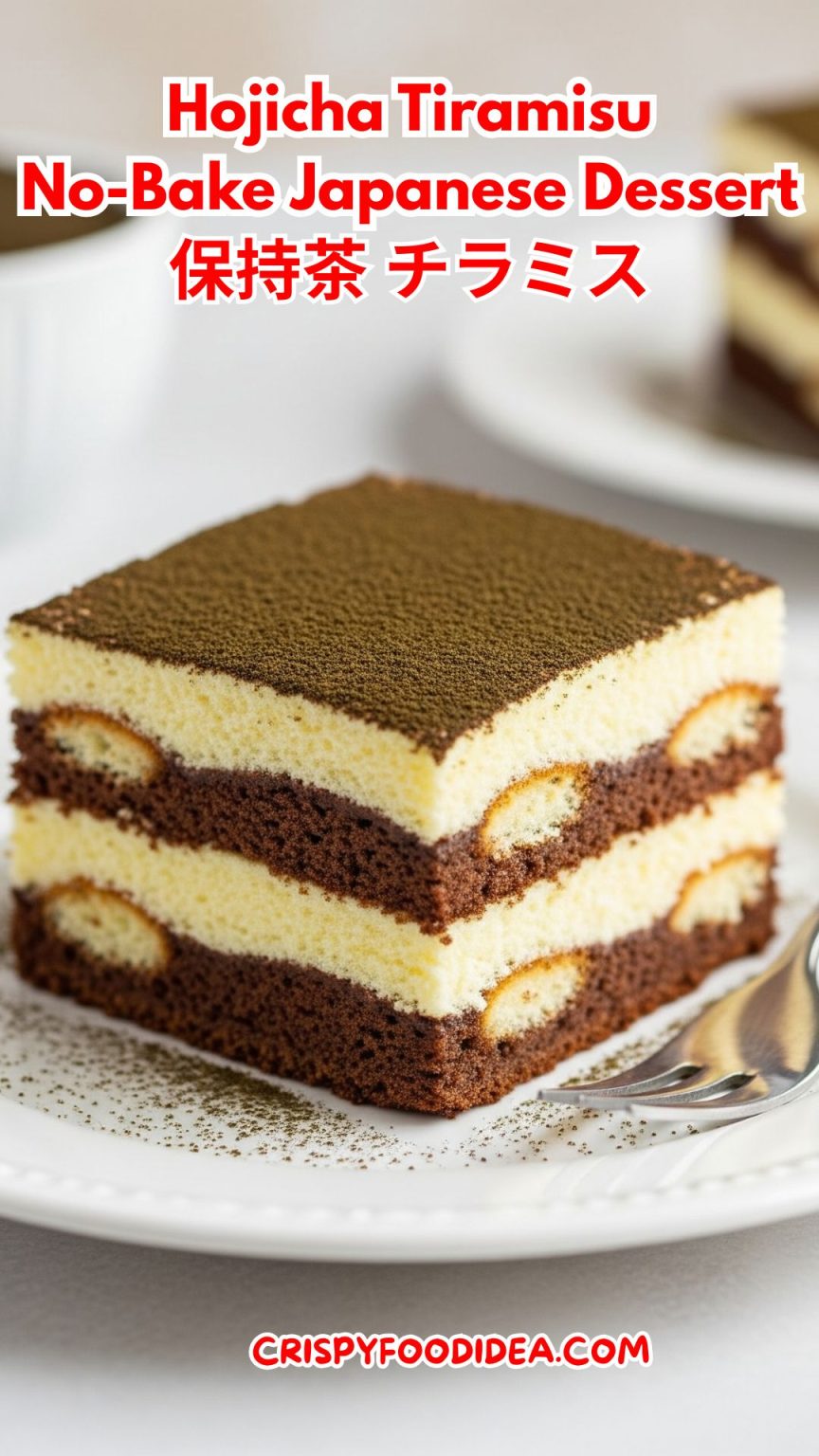 Hojicha Tiramisu Recipe | Easy Japanese No-Bake Dessert